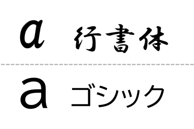 小文字のaの違い・書き方・フォント | みどりんごぶろぐ